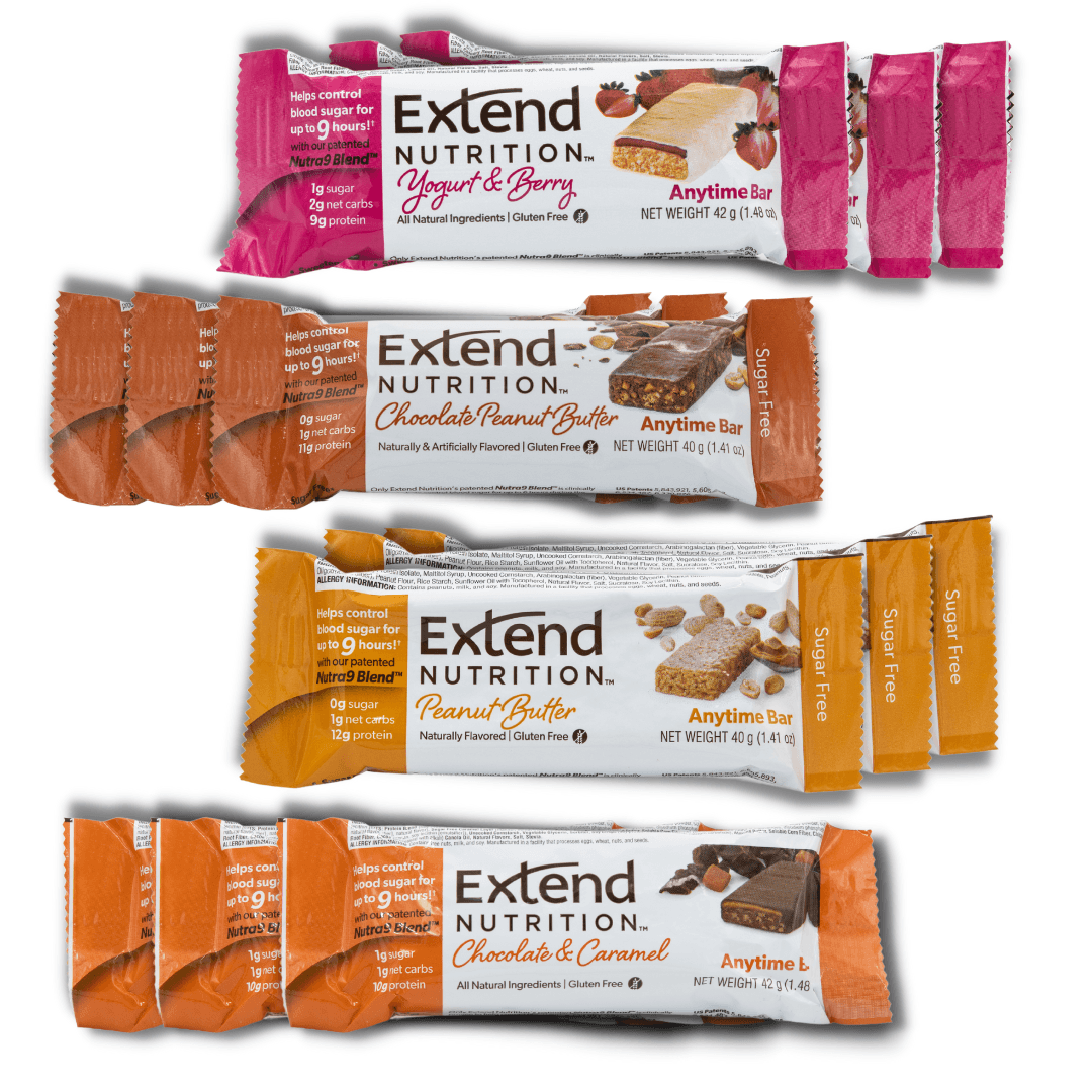 Buy the Best Protein Bar for Diabetics – Extend Variety Pack, 12pk ...